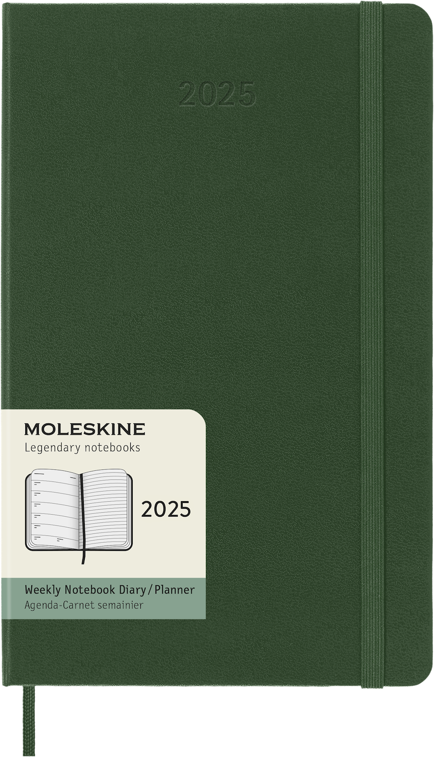 Щотижневик Moleskine 2025 середній Миртовий Зелений | Sketchbook.com.ua