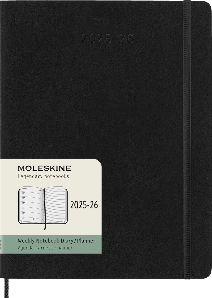 Щотижневик Moleskine 2025-2026 великий Чорний М’який - 2025-2026 ...